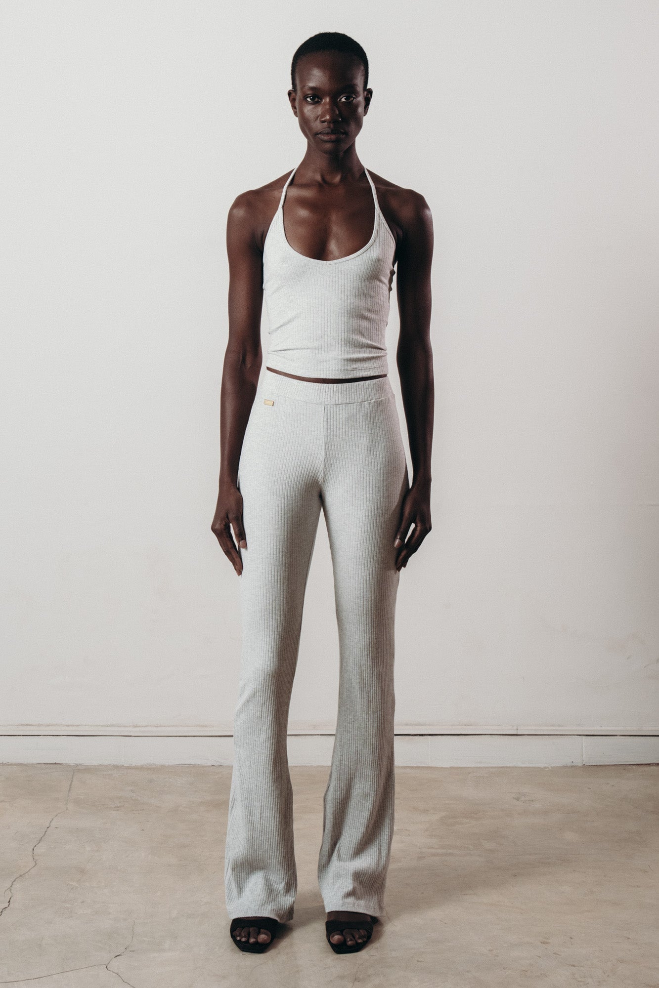 Studio K | Womens | Rib Flares | Heather Grey | XS - XL
