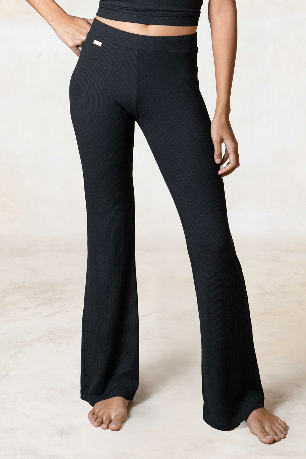 Studio K | Womens | Rib Flares | Black | XXS - XXL